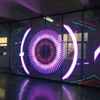 China LED Strip Neon Grille Screen Transparent Directional Building Signage Indoor Outdoor Customizable Video Digital Display for sale