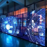 China Glass Window Indoor Transparent LED Display Wall Video Advertising Screen Digital Signage Full Color for sale