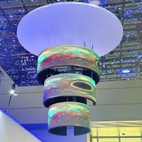 China Customized 8K Indoor Spherical Creative LED Screen Cube Ring Display 360 Viewing Angle Magic Lobby Digital Signage for sale