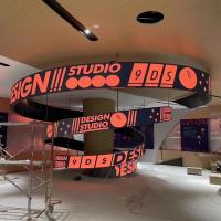 China Customized 8K Indoor Spherical Creative LED Screen Cube Ring Display 360 Viewing Angle Magic Lobby Digital Signage for sale
