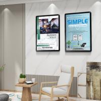 China Slim Snap Rectangle Advertising Light Box LED Wall Mounted Tempered Glass Board Magnetic Lightboard Display Sign for sale