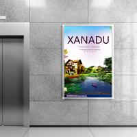 China Slim Snap Rectangle Advertising Light Box LED Wall Mounted Tempered Glass Board Magnetic Lightboard Display Sign for sale