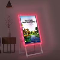 China Rectangular Custom Advertising Light Box LED Acrylic Weatherproof Decorative Hanging Poster Stand Display Frame Sign for sale