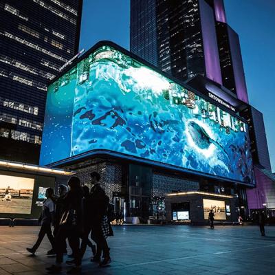 China 3D Digital 8K Outdoor Fixed LED Screen Curved Video Wall Digital Signage Display for Window Rental Events Shows for sale