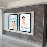 China LED Snap Wall Mounted Tempered Glass Rectangular Board Magnetic Lightboard Display Sign Panel Advertising for sale