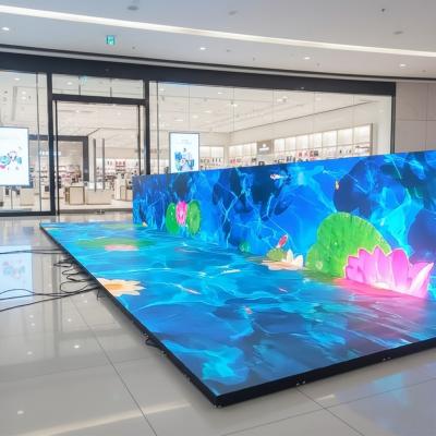 China Holographic Immersive Indoor Fixed LED Screen Floor Tile Video Wall Digital Signage Display for Shopping Malls Welcome for sale