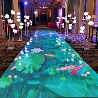 China JINSUO Full Color Indoor Interactive LED Display Touch Screen Digital Signage Board for Venue Dance Stage Tiles Rental for sale