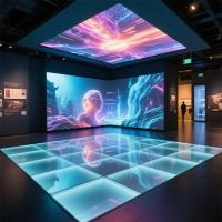 China Indoor Interactive Full Color LED Display Stage Tile Touch Floor Screen Die Cast Aluminum Digital Signage Venue Direct for sale