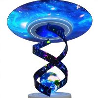 China LED Ring Modeling Screen Flexible Soft Module Curved Surface Double sided Shopping Mall Bar KTV Suspension Mount for sale