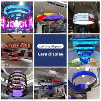 China LED Ring Modeling Screen Flexible Soft Module Curved Surface Double sided Shopping Mall Bar KTV Suspension Mount for sale