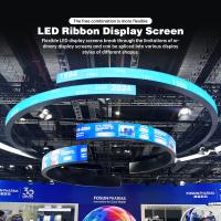 China Creative Full Color Indoor Outdoor Ribbon LED Screen Module ustomizable Size and Soft Flexible Design for sale