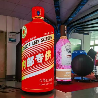 China Spherical Cube LED Display Full Color Customizable Size 360 Viewing Angle Unique Creative Magic Indoor Lobby Screen Wine for sale