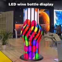 China Spherical Cube LED Display Full Color Customizable Size 360 Viewing Angle Unique Creative Magic Indoor Lobby Screen Wine for sale