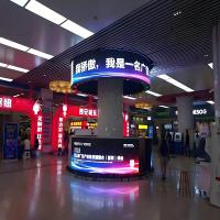 China Indoor Use LED Creative LED Screen Circular Advertising Display with Remote Content Management 8K Resolution for sale