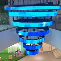 China Indoor Use LED Creative LED Screen Circular Advertising Display with Remote Content Management 8K Resolution for sale