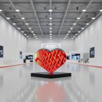 China Heart Shaped Indoor Creative LED Screen LED Billboard Video Wall hopping Mall Subway Welcome Display ext and for sale