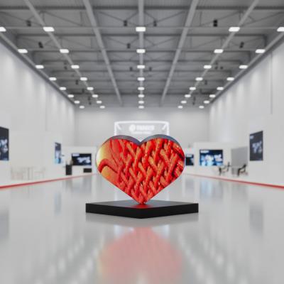 China Heart Shaped Indoor Creative LED Screen LED Billboard Video Wall hopping Mall Subway Welcome Display ext and for sale