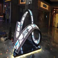 China Customized Full Color Creative LED Screen IP65 6000 CD LED Cube Shaped Screen uilt MS iFi Control for for sale