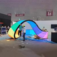 China Customized Full Color Creative LED Screen IP65 6000 CD LED Cube Shaped Screen uilt MS iFi Control for for sale