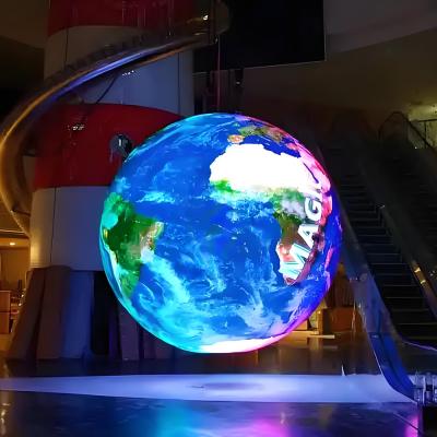 China Customized Full Color Spherical LED Display with 360 Degree View Indoor / Outdoor Use Die Cast Aluminum Cabinet for sale