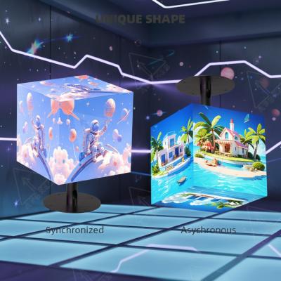 China Customized Cube Shaped LED Screen Magic Cube Waterproof Electronic Signage Indoor Advertising Creative Led Display 5 for sale