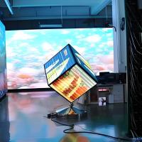 China New Arrivals Electronic Creative LED Screen Magic Cube Signs Indoor Led Cube Display Customizable LED Cube Screen for sale