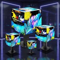 China Electronic Magic Cube Shaped LED Screen Waterproof Signage Indoor Advertising Creative Display 5 Face 1080P HDR10 Plus for sale