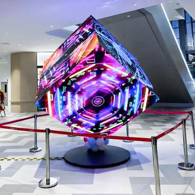 China LED Magic Cube Creative LED Screen 6 Sided Customizable 8K HDR Indoor / Outdoor Commercial Advertising LED Display for sale