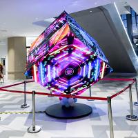 China LED Magic Cube Creative LED Screen 6 Sided Customizable 8K HDR Indoor / Outdoor Commercial Advertising LED Display for sale