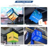 China Outdoor Waterproof Full Creative LED Screen Color 360 Rotating 120Hz Magic Cube LED 3D Video Advertising Sign for sale