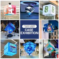 China Outdoor Waterproof Full Creative LED Screen Color 360 Rotating 120Hz Magic Cube LED 3D Video Advertising Sign for sale