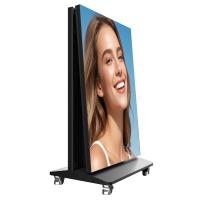 China Digital Video Foldable Indoor Outdoor LED Poster Screen Rolling Advertising Display Stand for sale