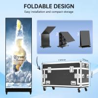 China IP65 Rated Foldable LED Poster Screen Indoor Outdoor Elevator Advertising Display 360 Photo Booth for sale