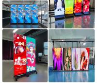 China Aluminum Profile Digital Video LED Poster Screen Indoor Outdoor Advertising Display Stand for sale