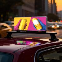 China Scrolling Double Sided LED Car Roof Advertising Display Screen Custom Digital Panel Taxi Board for sale