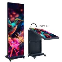 China Custom Logo Outdoor Foldable LED Poster Screen Advertising Digital Signage Display for sale