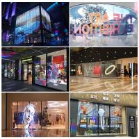 China ODM OEM Indoor Flexible LED Screen Transparent Glass Window Advertising Transparent LED Video Wall for sale