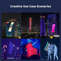 China Customized Flexible Transparent Display Screen , Advertising LED Flying Display Screen for sale