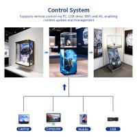 China Custom Indoor LED Display Stand  Exhibitions Advertising Sign Transparent Acrylic Display Case for sale