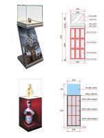 China Custom Indoor LED Display Stand  Exhibitions Advertising Sign Transparent Acrylic Display Case for sale