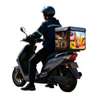 China Advertising LED Delivery Box 350cd 500cd 1000cd 3000cd Food Delivery Box LED Display for sale