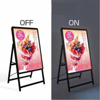 China Modern Portable Customized LED Light Acrylic Aluminum Alloy Clothing Display Rack Easy Assembly Retail Store for sale