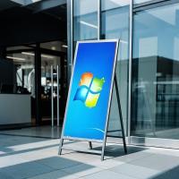 China Portable 43 Inch Touch LED Advertising Display Kiosk USB Power Pixel Pitch 2 Retail Store Mall for sale