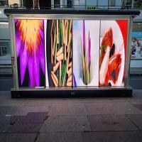 China Mint Color 1080P Outdoor LED Poster Screen Bus Station Digital Advertising Display 360 Viewing for sale