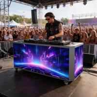 China Customized Flexible LED DJ Screen Pixel Stage Events Video Wall Panel Music Performance Display for Club Party Event for sale