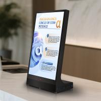 China L Shape Desk Stand Interactive LED Advertising Display Screen IP65 Die Cast Aluminum Retail Store 2 Year Warranty for sale