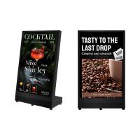 China L Shape Desk Stand Interactive LED Advertising Display Screen IP65 Die Cast Aluminum Retail Store 2 Year Warranty for sale