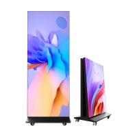 China Exhibition Foldable LED Poster Screen Outdoor Indoor Digital Video Advertising Display Panel Stand for sale