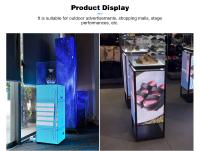 China Desktop Rolling LED Advertising Display Screen Light Box Digital Video Indoor Outdoor Billboard Panel for sale