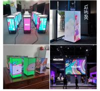 China Desktop Rolling LED Advertising Display Screen Light Box Digital Video Indoor Outdoor Billboard Panel for sale